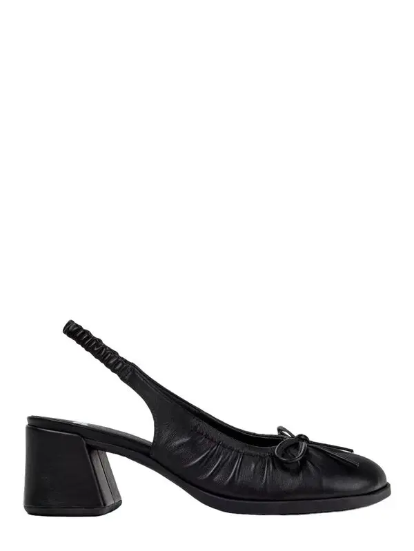 Camper Leather Bow-detail Pumps - Black