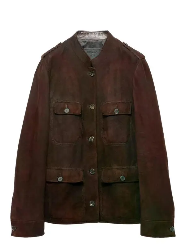 Prada Suede Jacket - Brown
