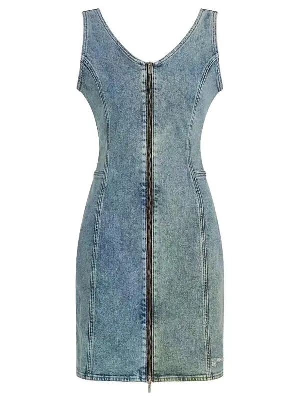 Karl Lagerfeld V-neck Mini Dress - Blue