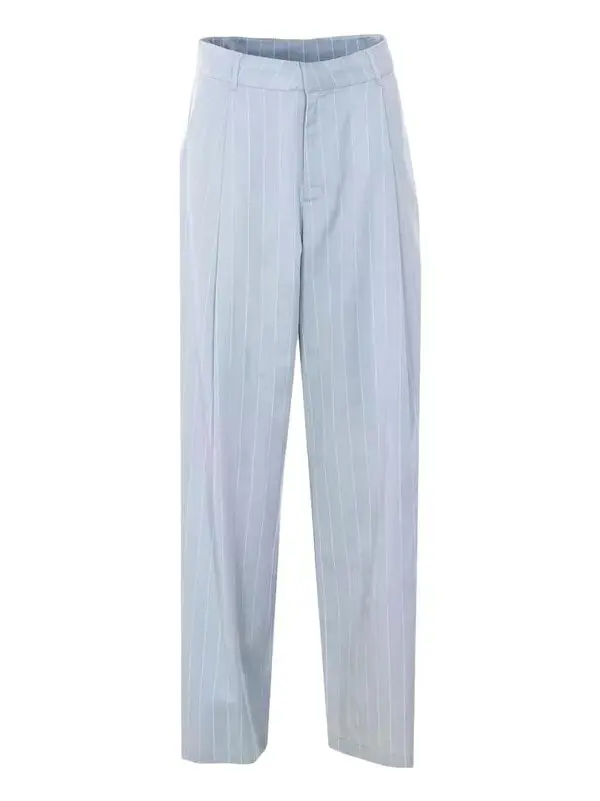 ELEH Striped Wide Leg Trousers - Blue