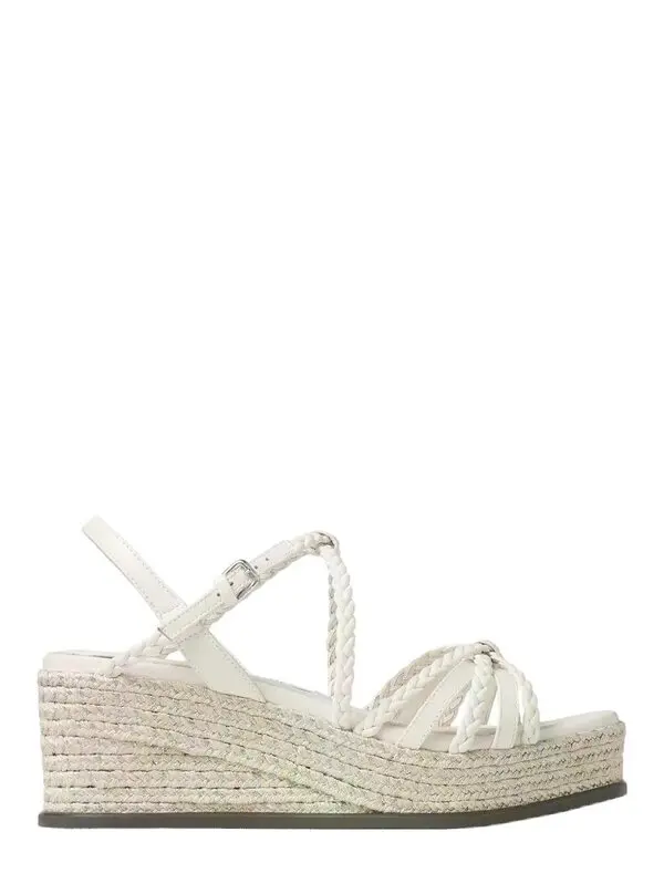 JIMMY CHOO Nyra Braided Espadrille Sandals - White
