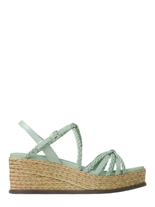 JIMMY CHOO Nyra Braided Platform Sandals - Green