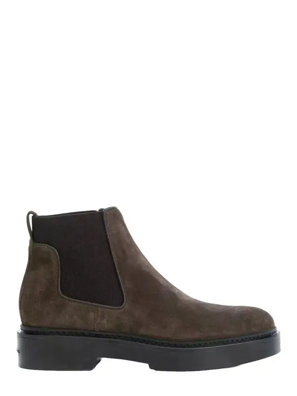Santoni Suede Chelsea Boots - Brown