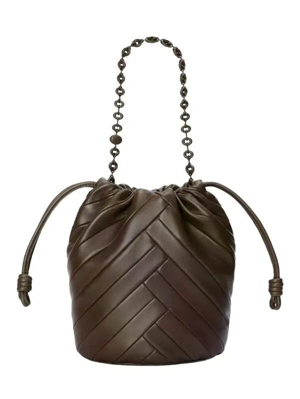 Loewe Flamenco Chain Bucket Bag - Brown