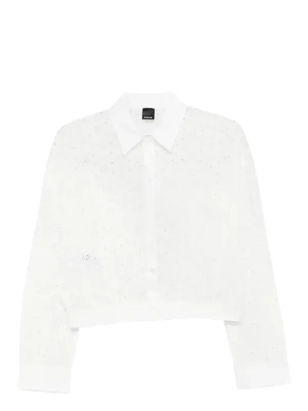 Pinko Charita Open-work Cotton Shirt - White