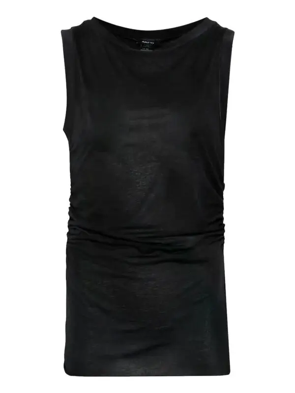 Avant Toi Gathered Top - Black