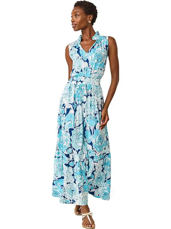 LILLY PULITZER Amiria Maxi Dress - Capri Blue Rosanna