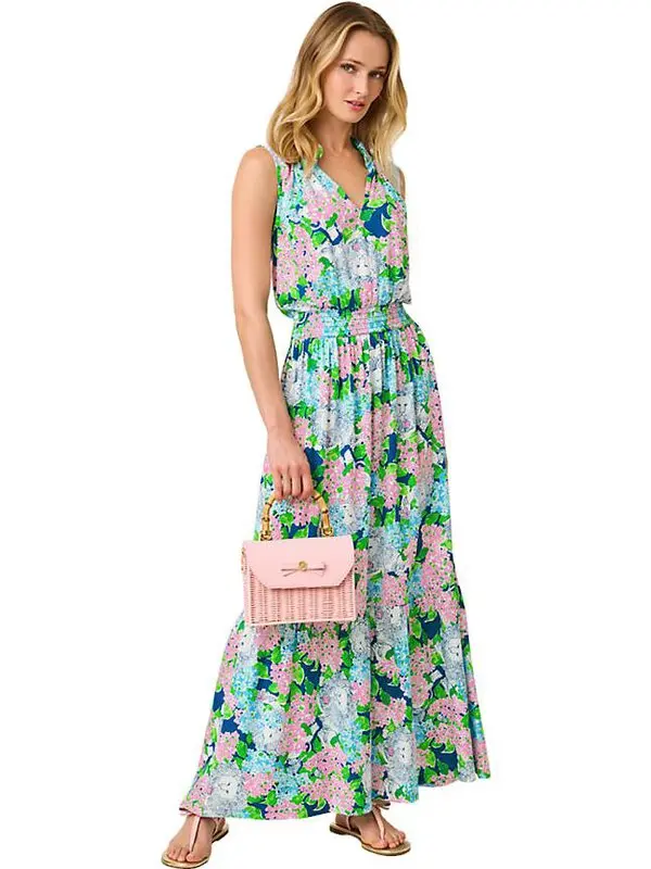 LILLY PULITZER Amiria Maxi Dress - Starlight Navy Lydia The Lion