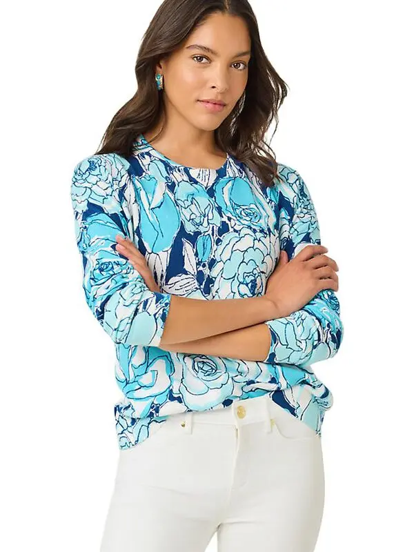 LILLY PULITZER Tensley Sweater - Capri Blue Rosanna