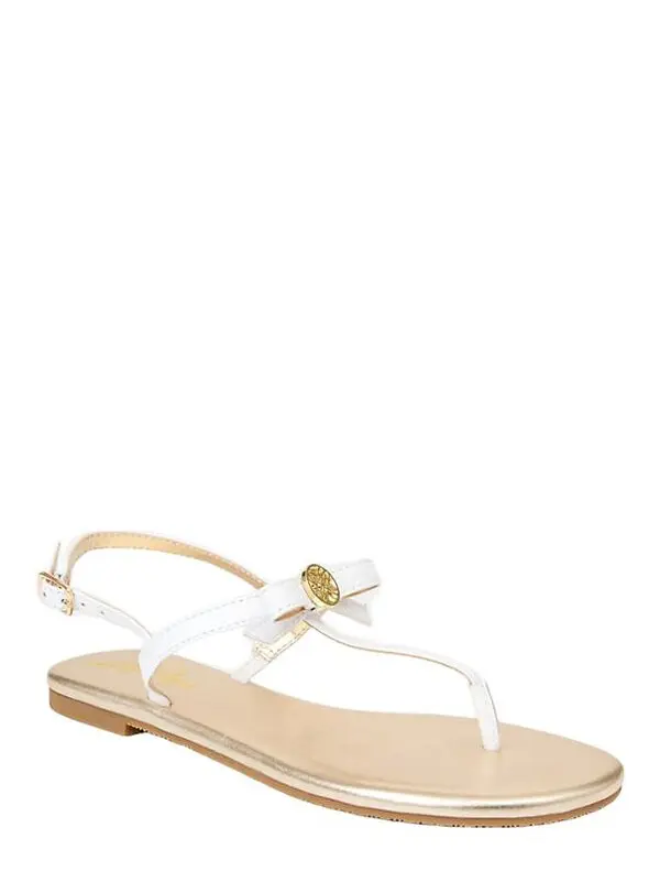 LILLY PULITZER Teighen Bow Sandal - Resort White