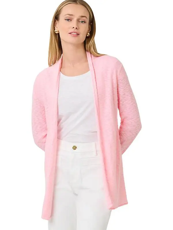 LILLY PULITZER Faretta Long Length Cardigan - Pink Muse