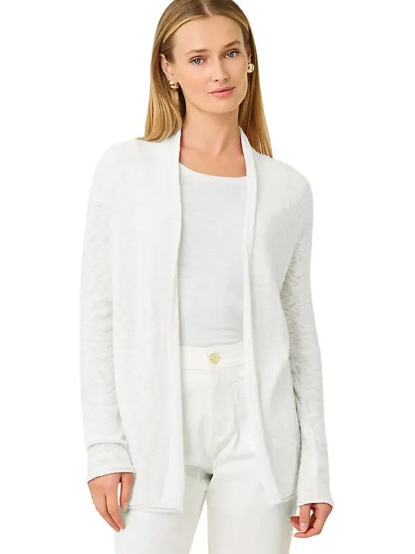 LILLY PULITZER Faretta Long Length Cardigan - Resort White