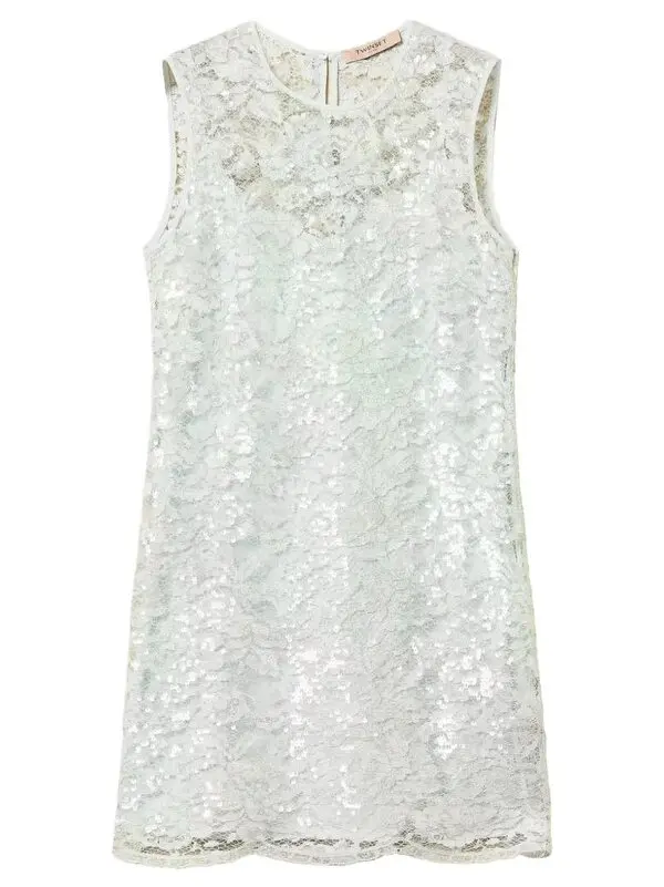 TWINSET Sequin-embellished Mini Dress - White