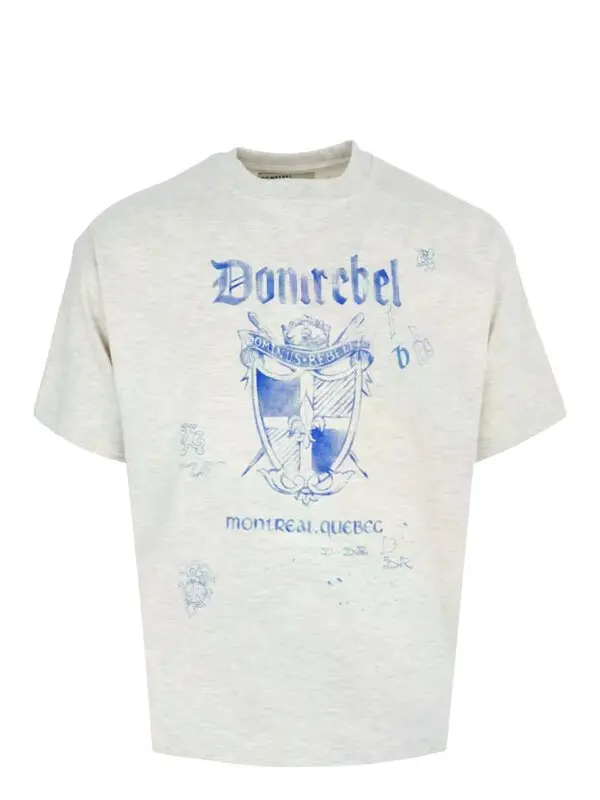 DOMREBEL Dominus Crest Printed T-shirt - Neutrals