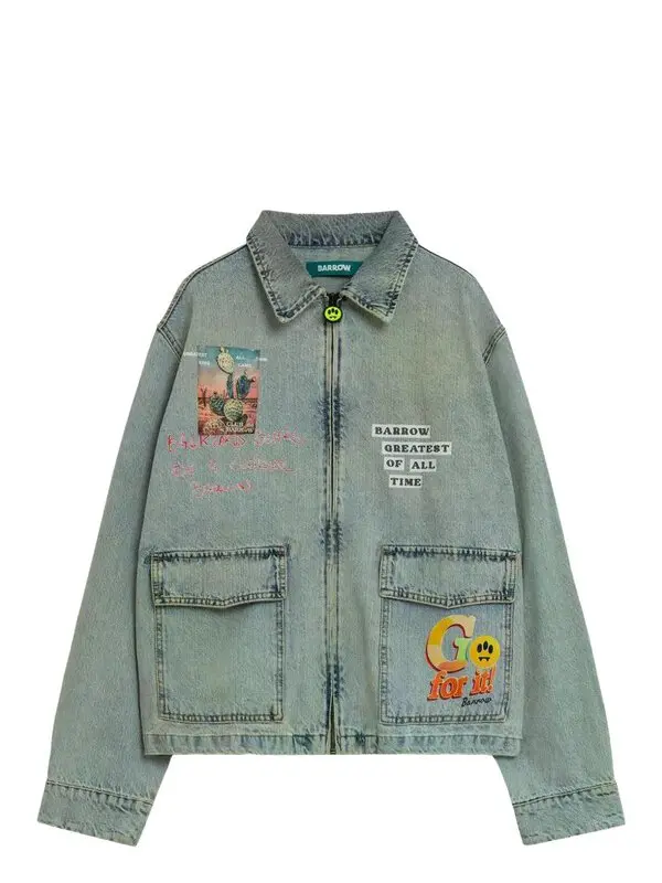 BARROW Graphic Print Jacket - Blue
