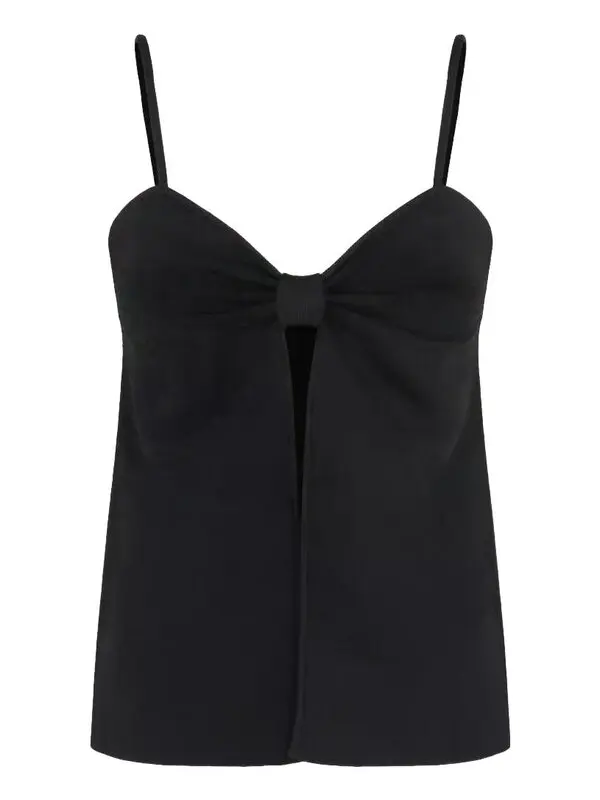 Cult Gaia Lennon Heart-neckline Top - Black