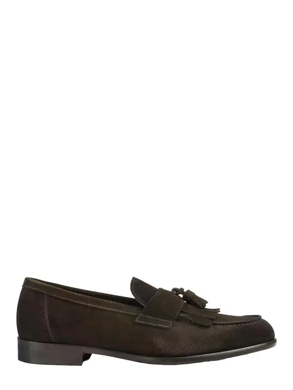 DOUCAL'S Tassels Fringe Loafer - Brown