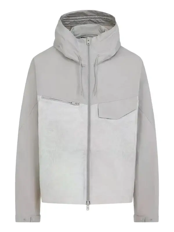 Y3 Panelled Hooded Jacket - Neutrals
