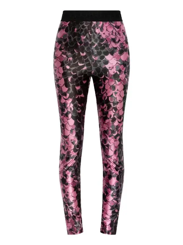 Versace Print-detail Leggings - Black