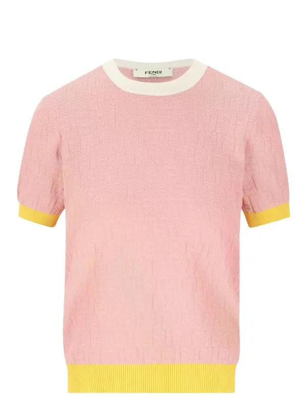 Fendi Logo-pattern T-shirt - Pink