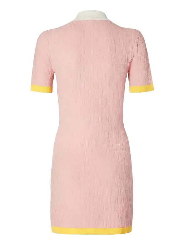 Fendi Ff Jacquard Polo Dress - Pink
