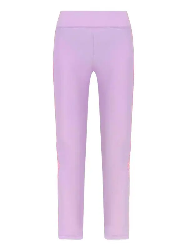 Versace Stripe-detail Leggings - Purple
