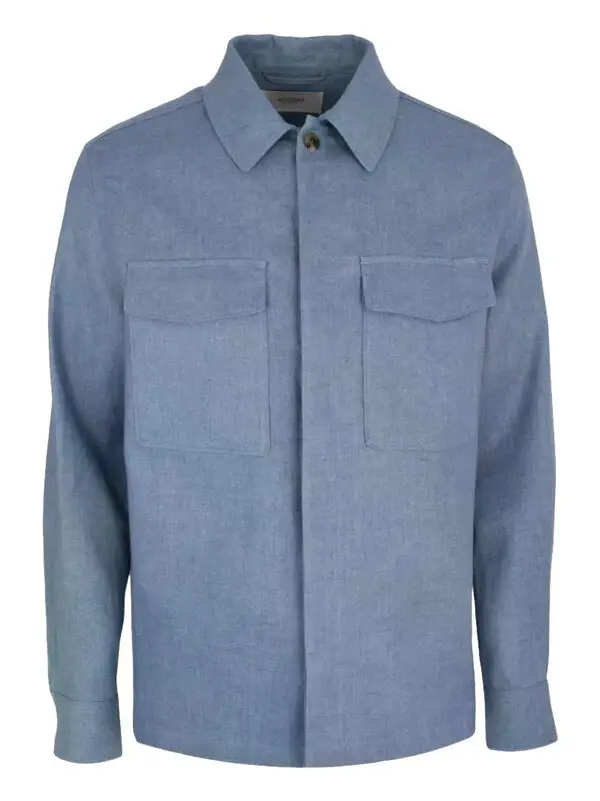 Agnona Pocket Bonded Overshirt - Blue