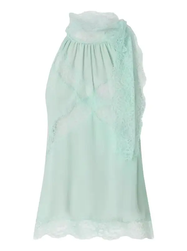 Pinko Halterneck Lace Top - Green