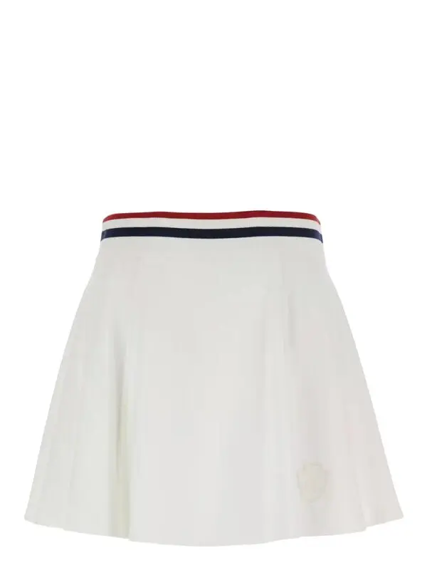 Brunello Cucinelli Striped-trim A-line Mini Skirt - White