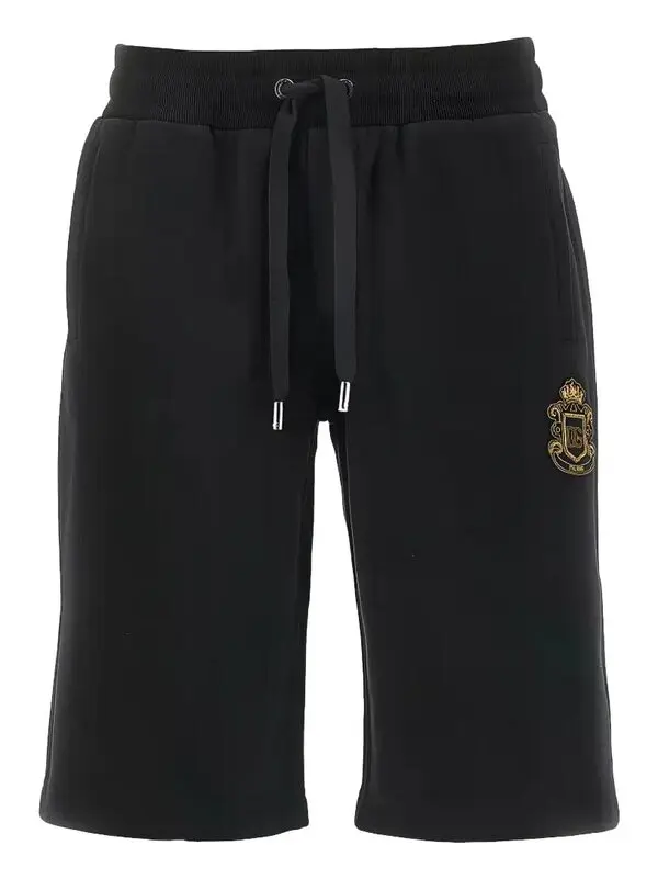 Dolce & Gabbana Logo-embroidered Shorts - Black