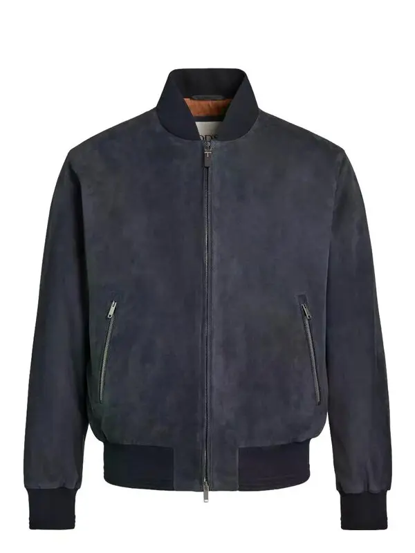 TOD'S Brera Suede Zip-fastening Bomber Jacket - Blue