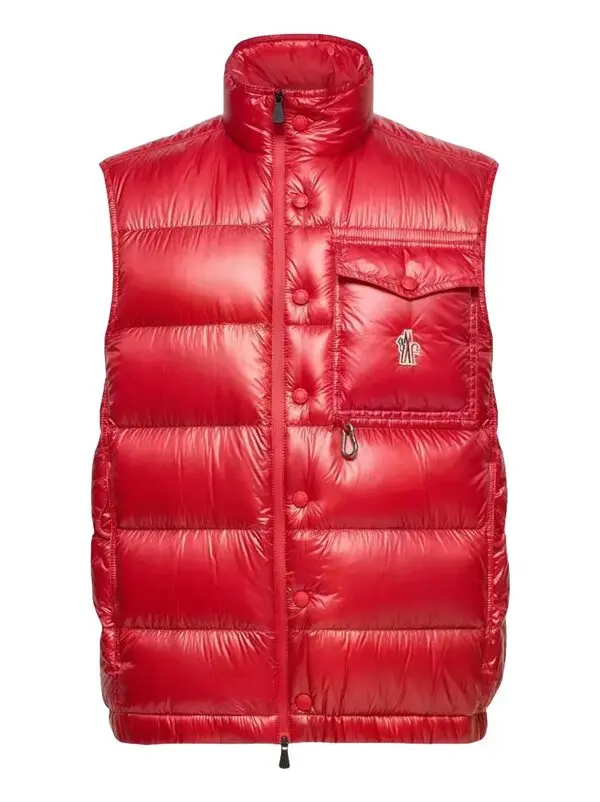Moncler Logo-patch Puffer Gilet - Red