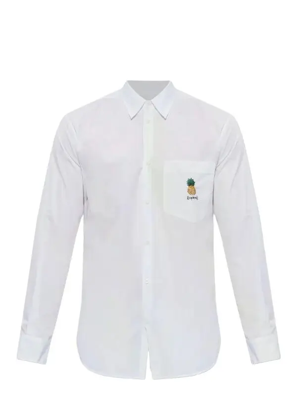 Dsquared2 Pocket Pineapple-embroidery Shirt - White
