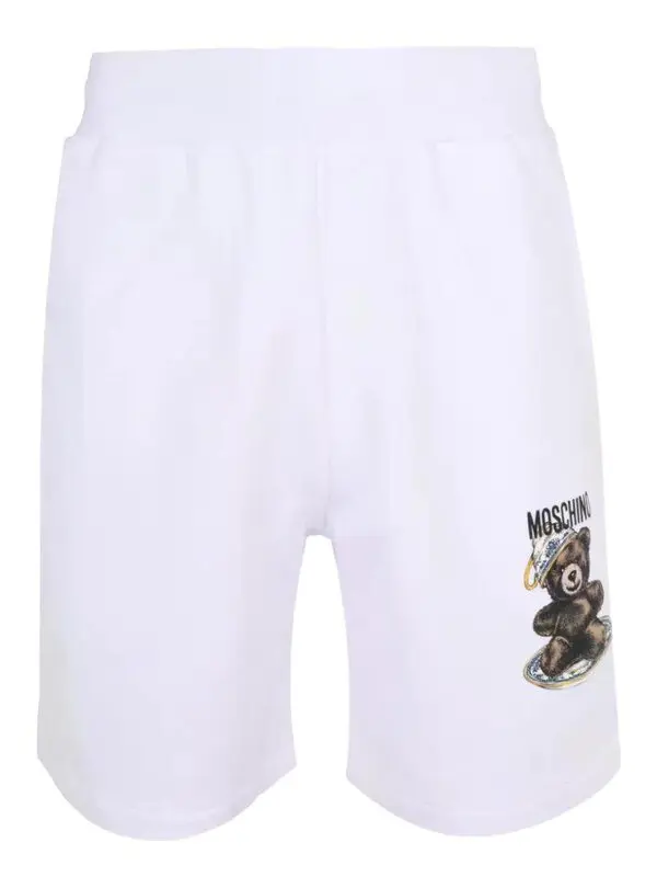 Moschino Printed Track Shorts - White