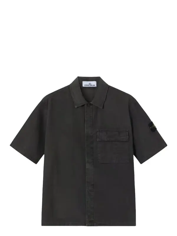 Stone Island Compass-badge Short-sleeved Shirt - Grey