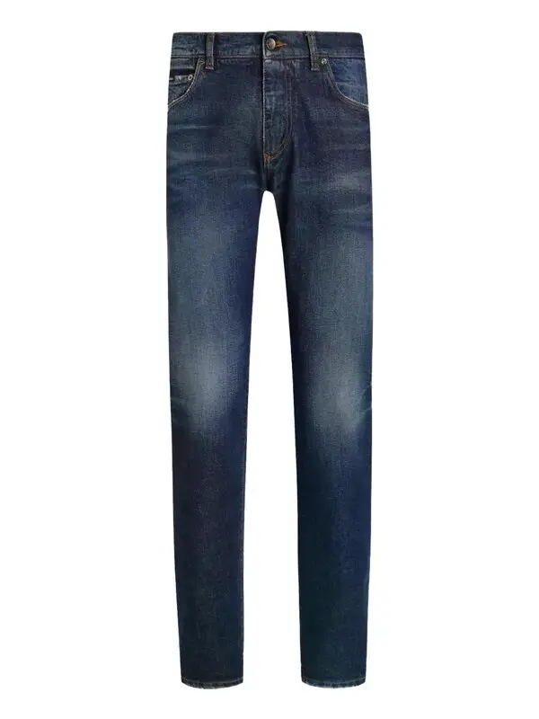 Dolce & Gabbana Logo-patch Jeans - Blue