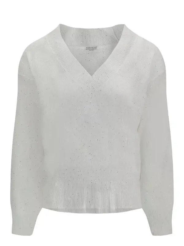 Brunello Cucinelli V-neck Sweater - White