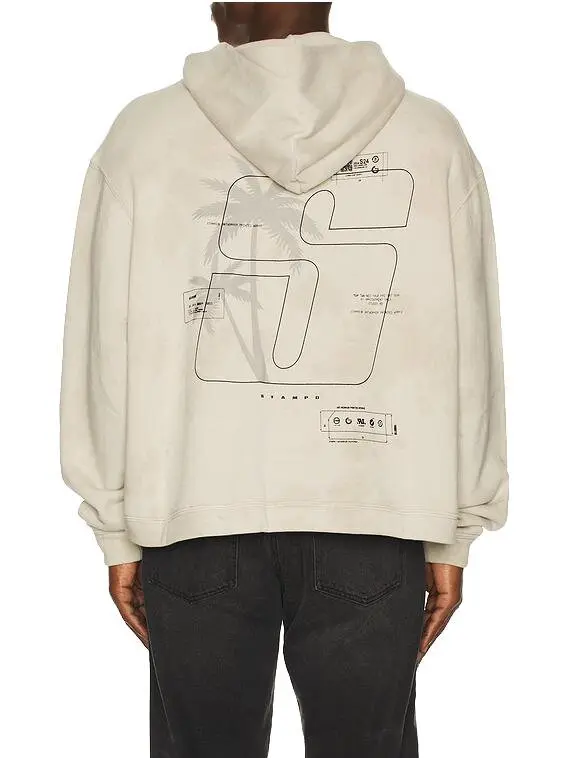 STAMPD Transit Tie Dye Cropped Hoodie - Sage