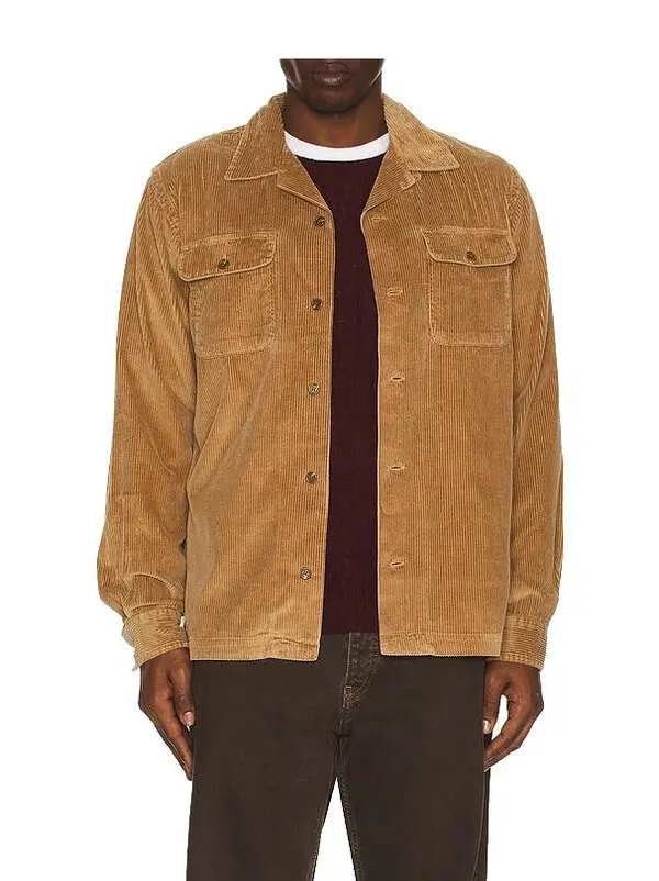 Polo Ralph Lauren Long-sleeve Wide Wale Corduroy Teton Camp Sport Shirt In . Also - Brown