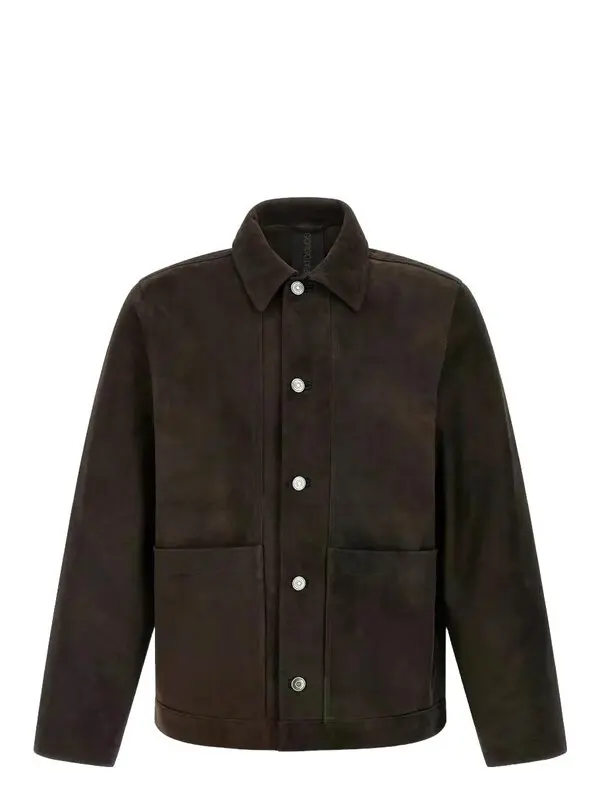 GIORGIO BRATO Fiore Suede Jacket - Brown
