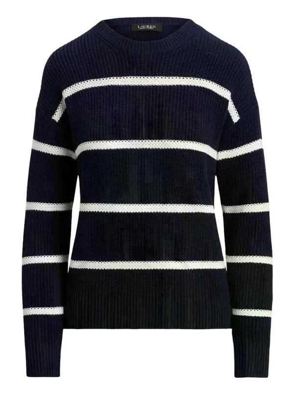 Ralph Lauren Striped Knit Sweater - Blue