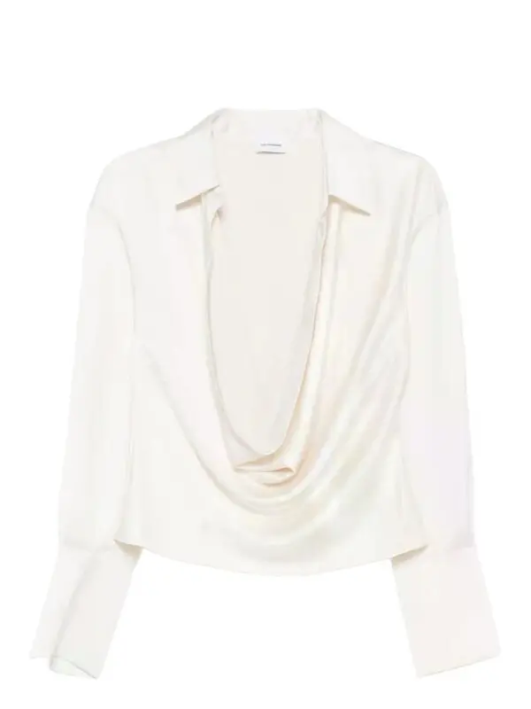 Andamane Lilia Cowl-neck Blouse - Neutrals