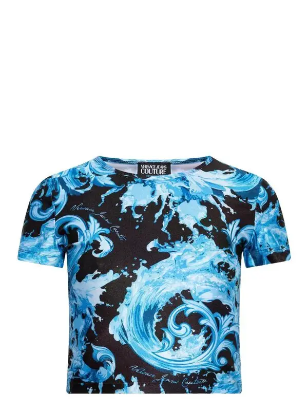 Versace Baroque-print T-shirt - Blue