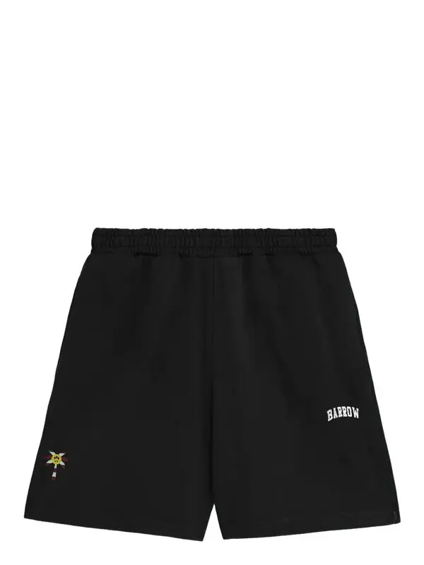 BARROW Logo Drawstring Shorts - Black