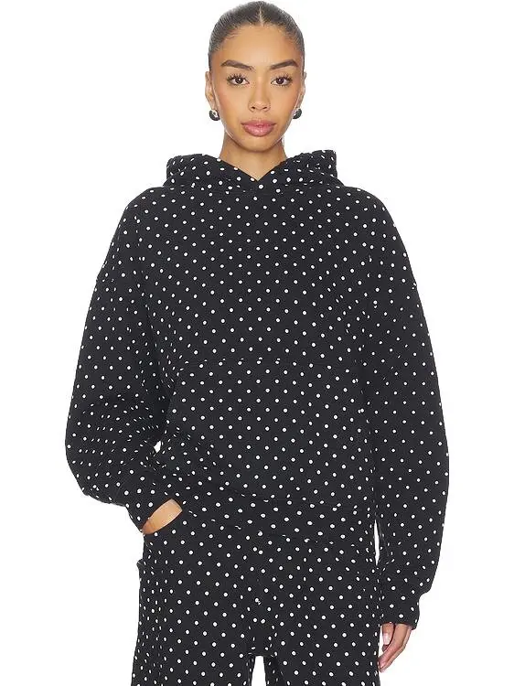 AFRM Blake Polka Dot Hoodie - Black