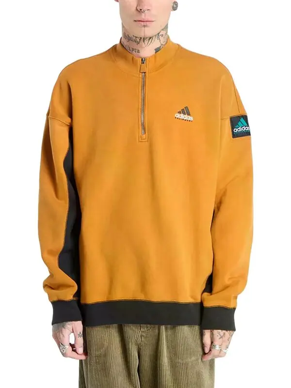 Adidas Half-zip Sweatshirt - Brown