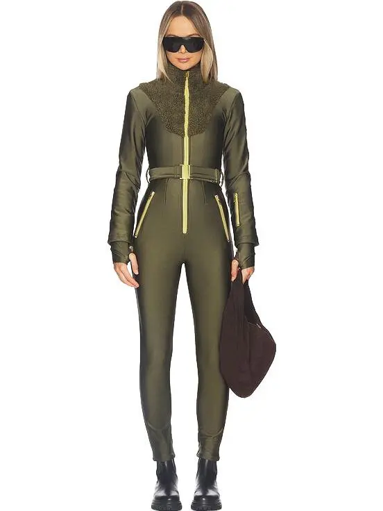 MY SUNDAY SKI Sherpa Ski Suit - Olive