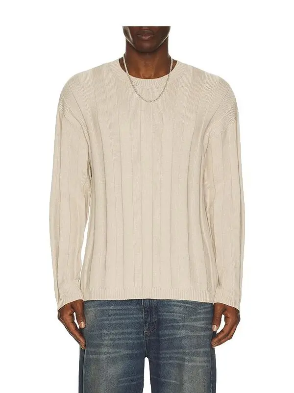 Helmut Lang Wide Rib Crew Sweater - Grey