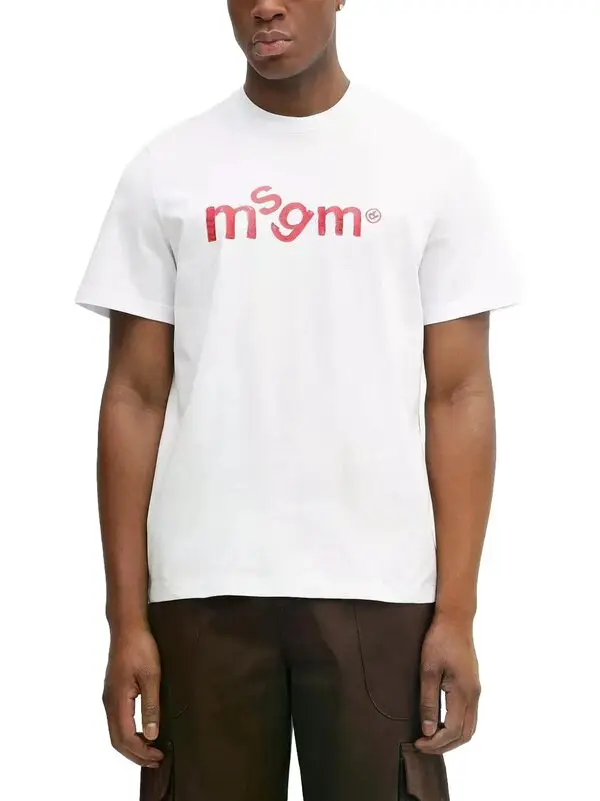 MSGM Logo-print T-shirt - White