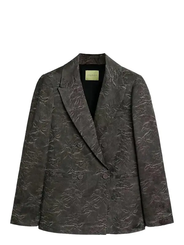 Momoni Jacquard Double-breasted Jacket - Grey